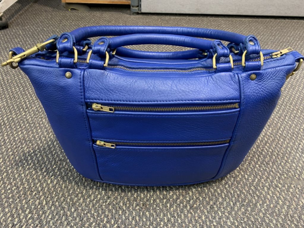 Blue Deadly Ponies Handbag restored - Leather Repair, Care, Restoration ...